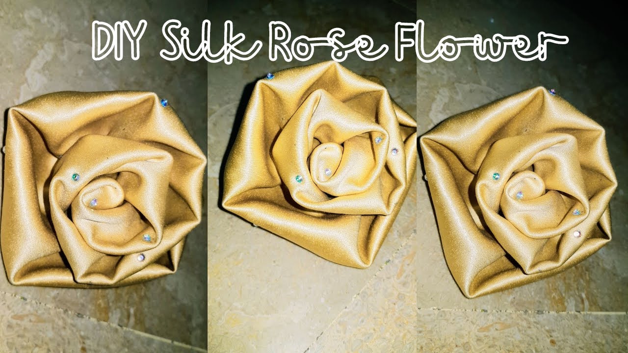 DIY Silk Fabric Rose Flower Tutorial | DIY Satin Flower at Home 🌸 #diy ...