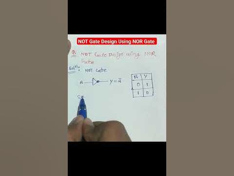 NOT Gate Design Using NOR Gate - YouTube