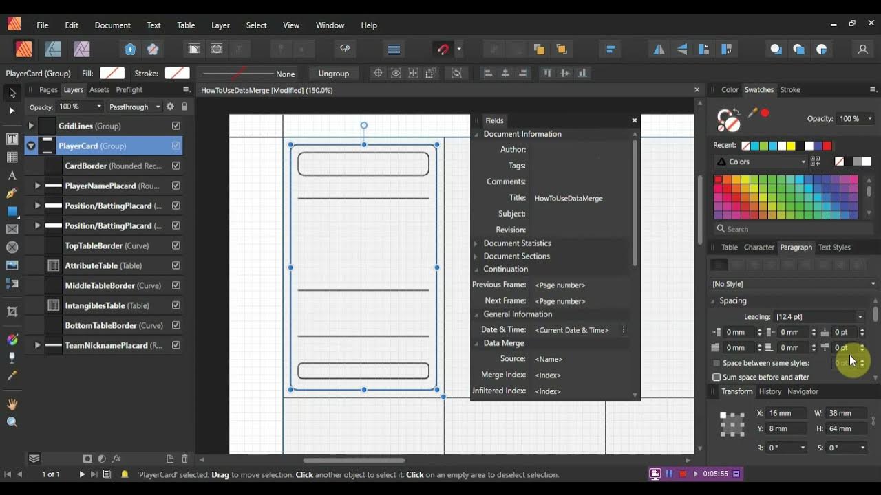 Using Data Merge to Create Custom Card Designs in Affinity Publisher - YouTube