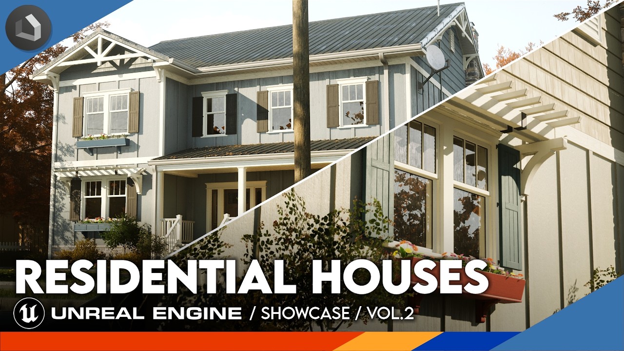 Residential Houses Vol.2 | Unreal Engine 5 | FAB Modular Pack - YouTube