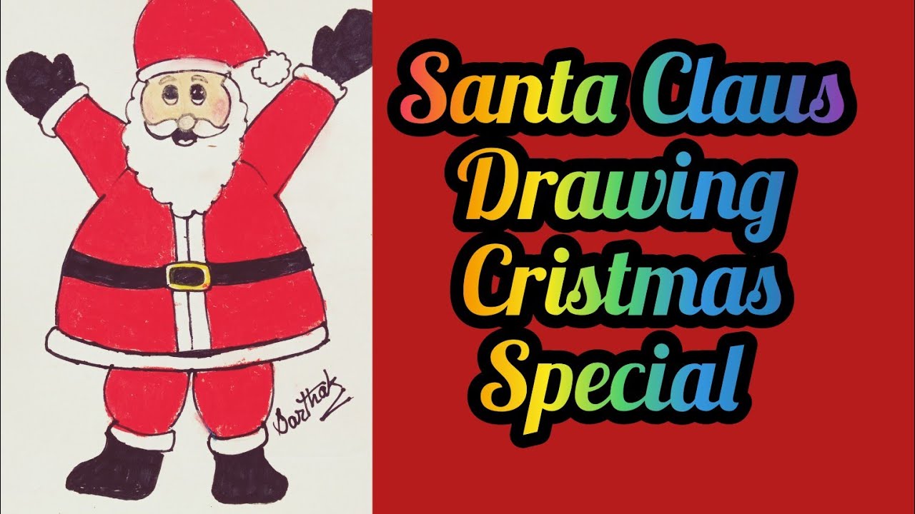 Santa Claus drawing|| how to draw Santa Claus||cristmas special drawing ...