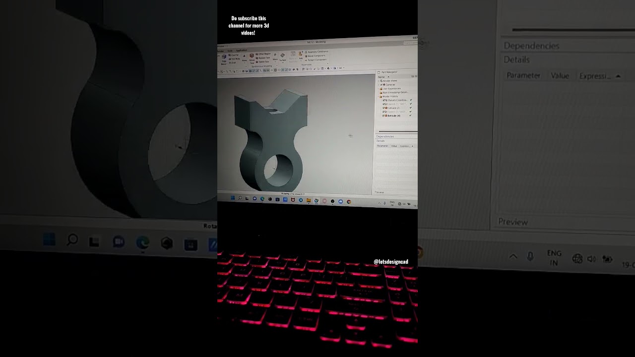 Siemens nx 3d modeling tutorial | UG NX - YouTube