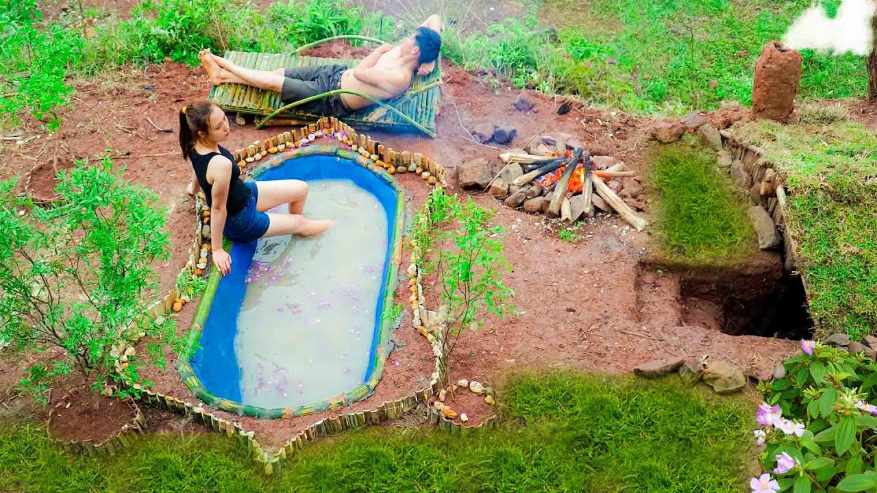 Build Bushcraft Camp & Survival Shelter - Build 1 Outdoor Resort With ...