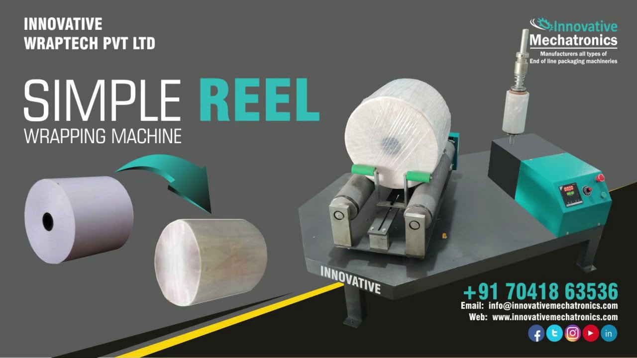 Simple Reel stretch wrapping machine | Low price Reel packing machine ...