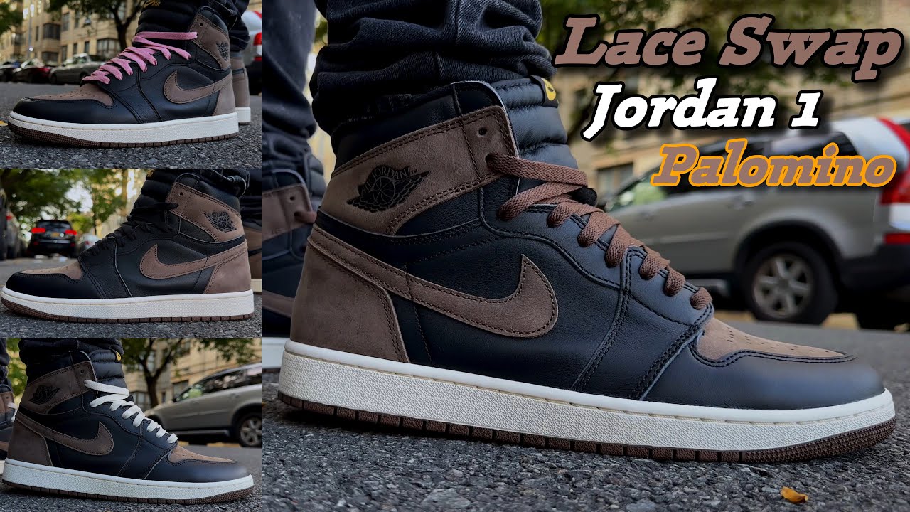 Jordan 1 Palomino - LACE SWAP & On Feet - YouTube