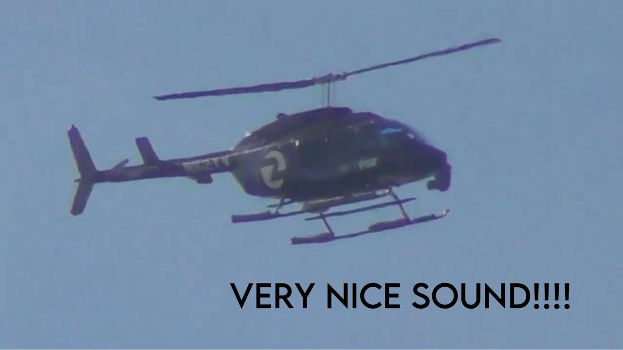 *VERY GREAT SOUND!!* Bell 206L-4 LongRanger IV [N62TV] Flyover my house ...