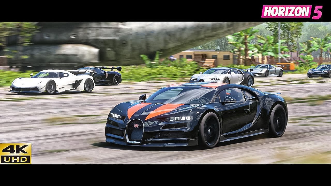 FH5 EPIC DRGA RACE! X5M, Valhalla, Scv12, Jesko, Regera, Veyron, Chiron ...