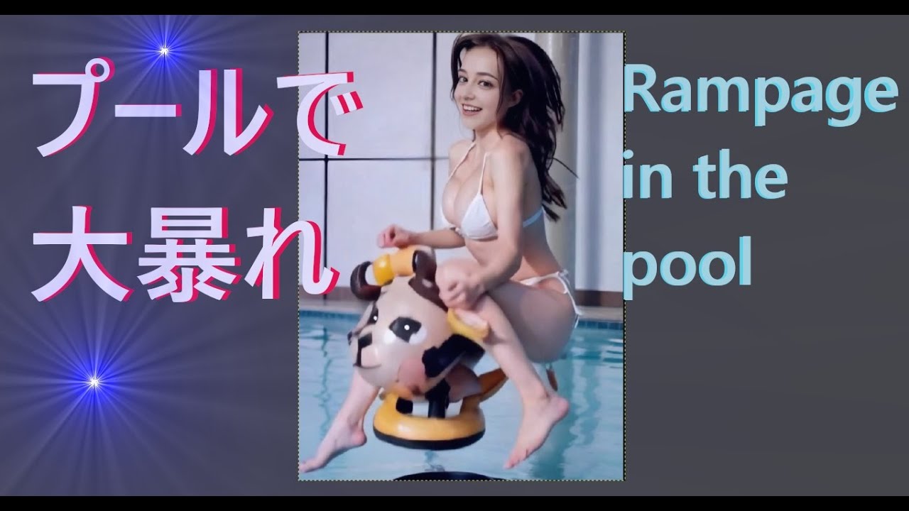 プールで大暴れ Rampage in the pool - YouTube