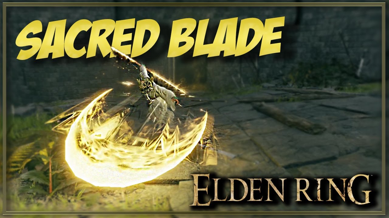 Ashes of War : Sacred Blade - Elden Ring - Gameplay - Damage numbers ...