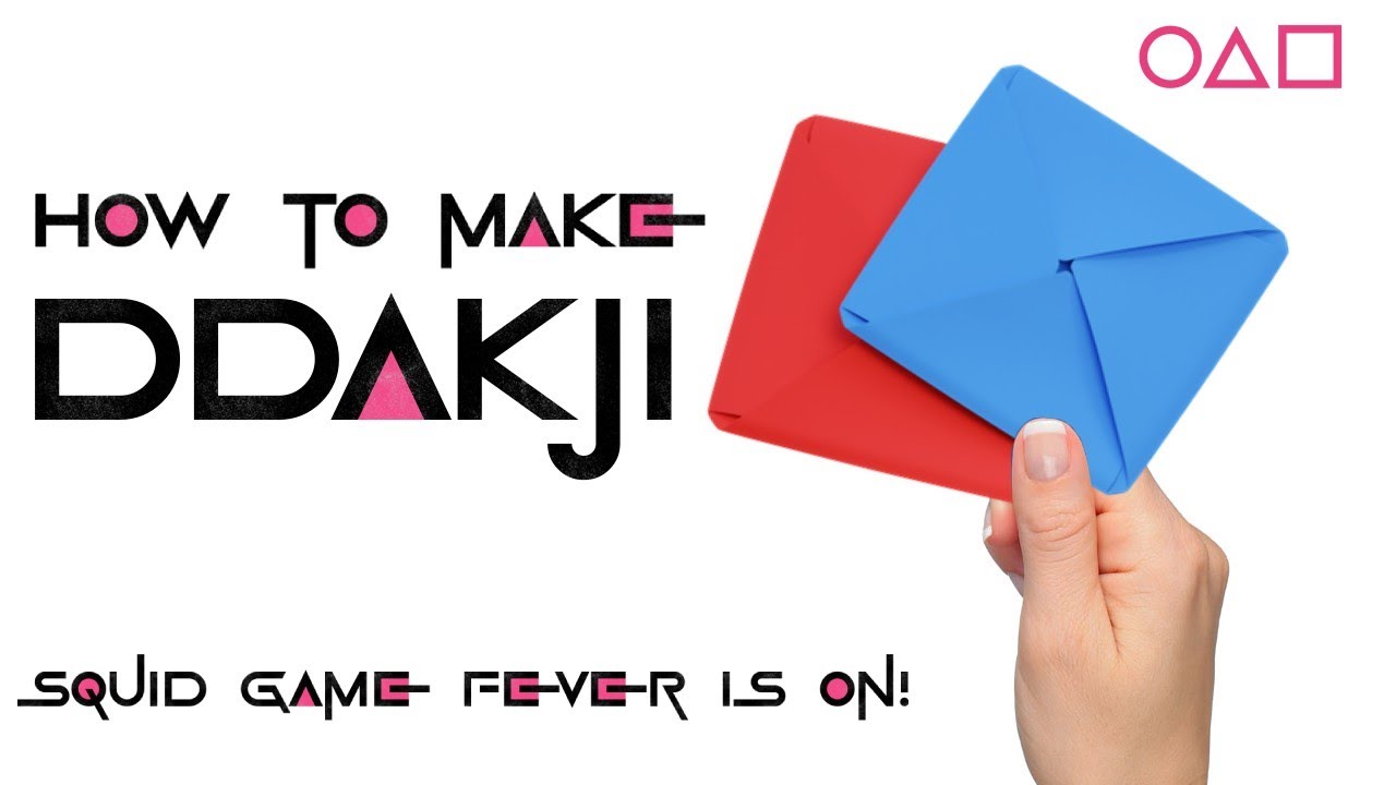 How to make Ddakji🟥🟦DIY Squid Game Flip Paper Card|Origami game# ...