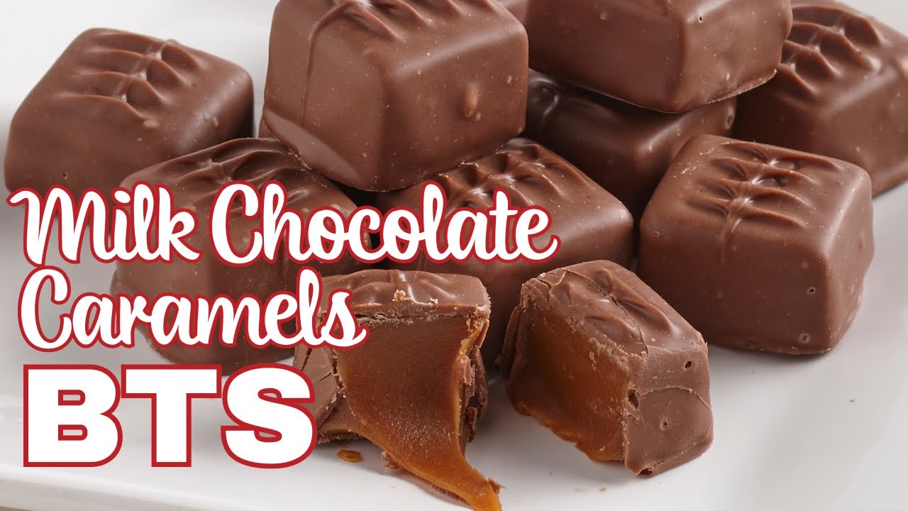 Milk Chocolate Caramels | BTS Chocolate Factory Production - YouTube
