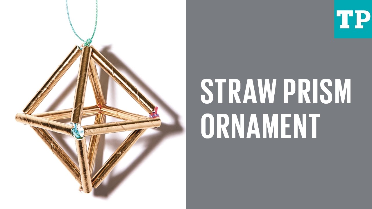 How to make a straw prism ornament - YouTube
