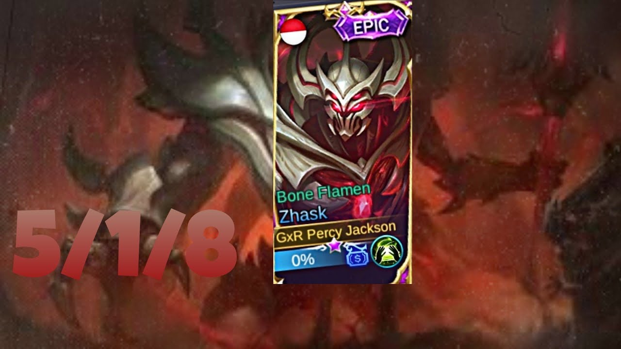 Zhask Bone Flamen MVP Gameplay (Gold Lane) 5/1/8 - YouTube