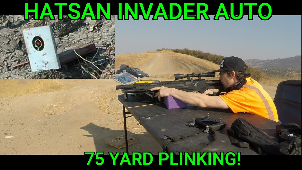 75 YARD HATSAN INVADER AUTO .22 SEMI AUTO ACCURACY TEST SEMI AUTOMATIC ...