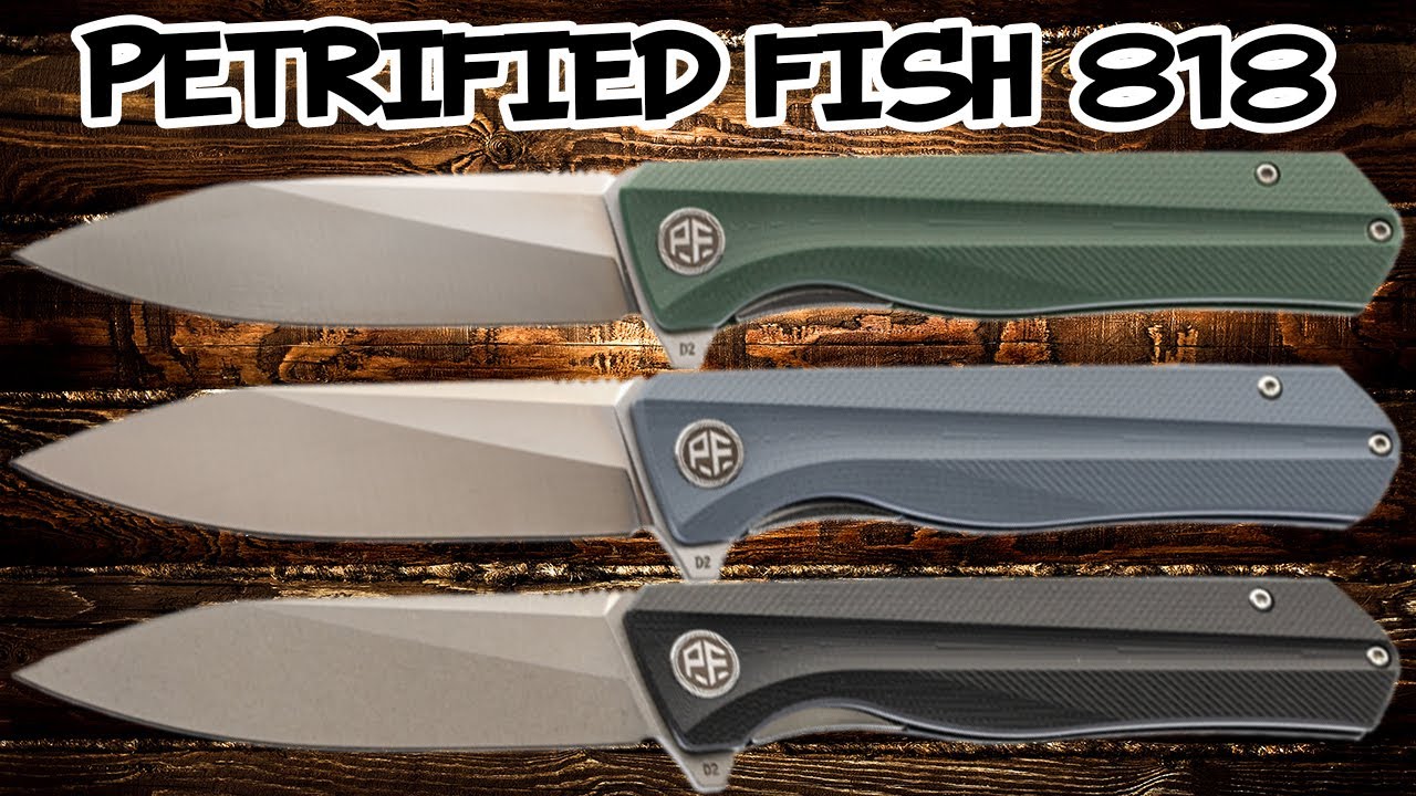 Складной Нож с Алиэкспресс PETRIFIED FISH 818. Китайские Складные Ножи ...
