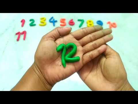 1 to 20 Numbers | How to make numbers with clay | Learn Colours and ...