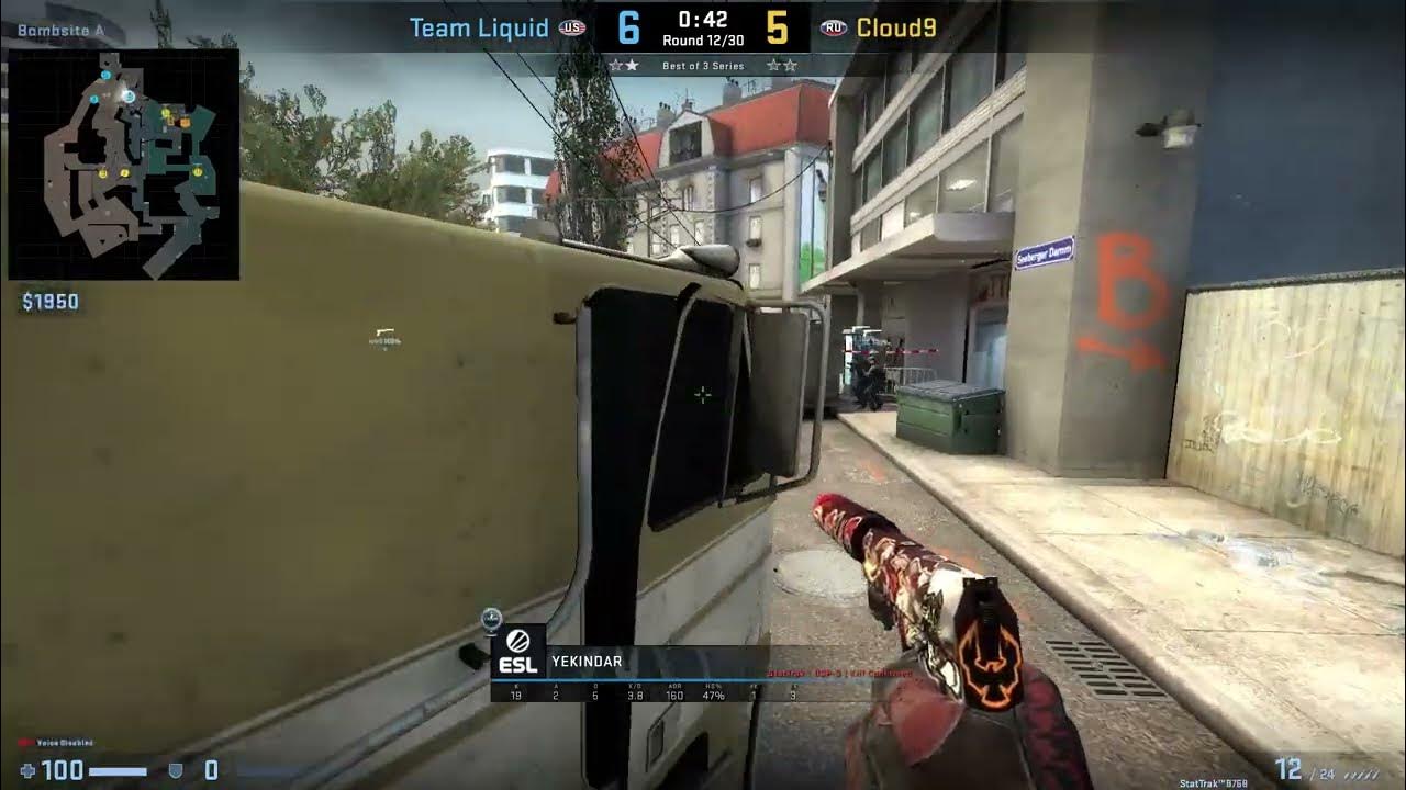 CS:GO POV Demo Liquid YEKINDAR (41/23) vs Cloud9 (de_overpass) @ ESL Pro League Season 16 - YouTube