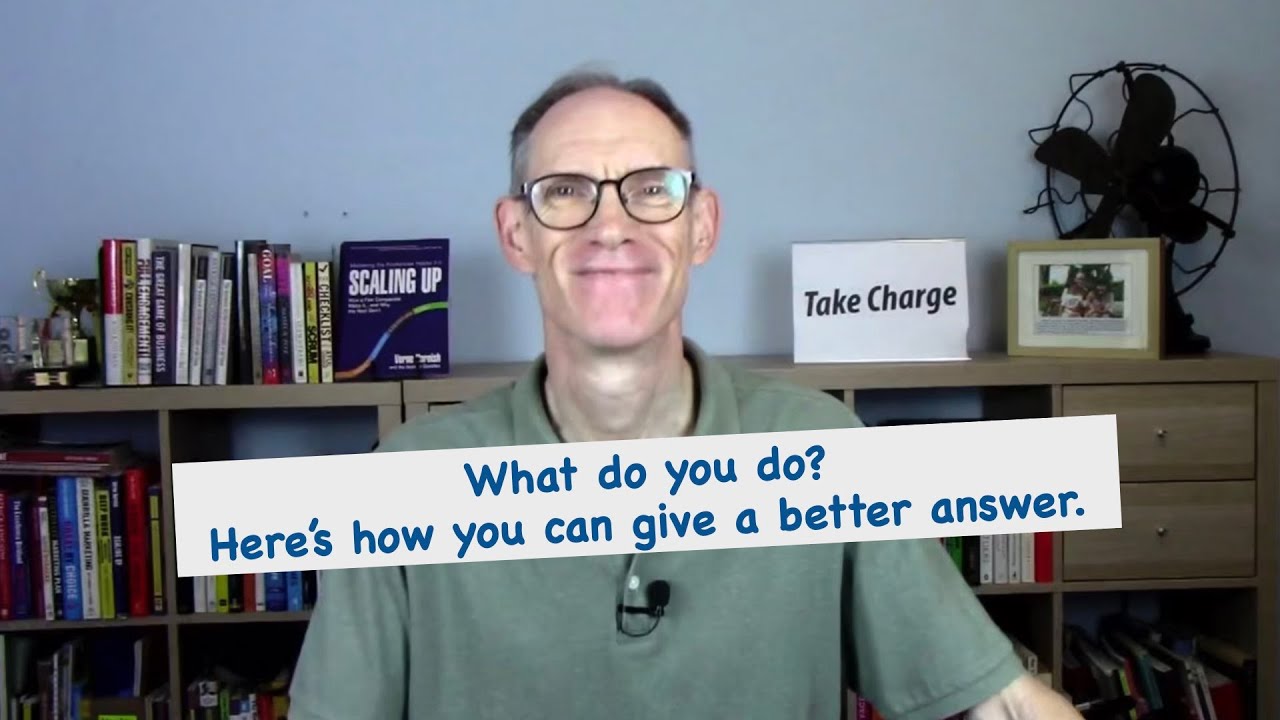 What do you do? And how to give a better answer... - YouTube
