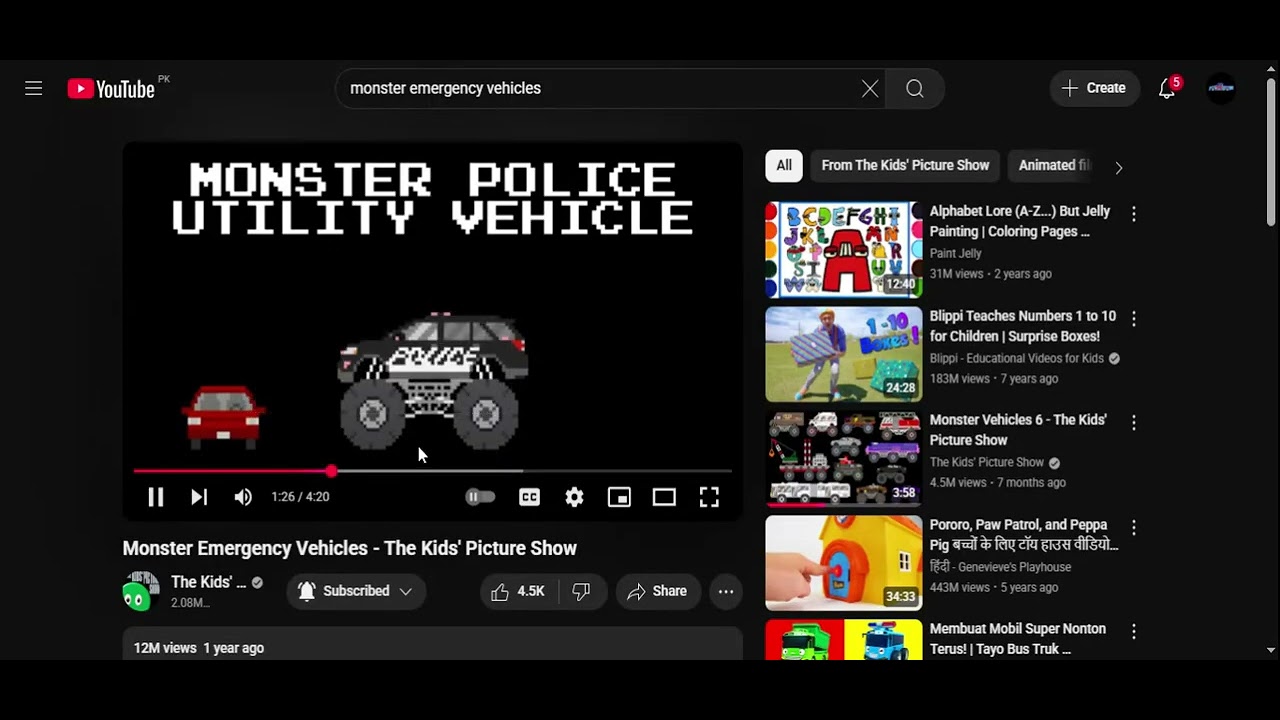 monster police vehicles - YouTube