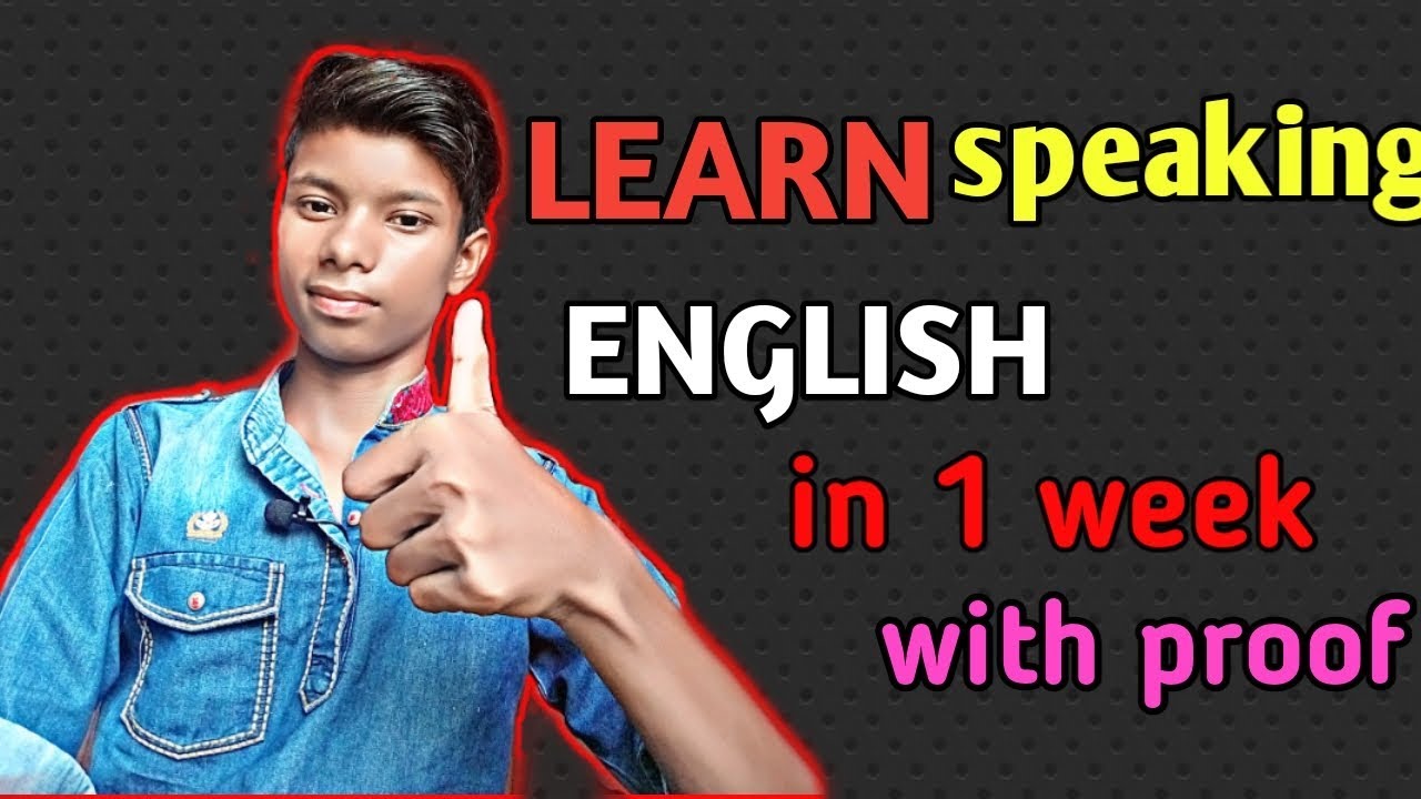 How To Learn Speaking english at home in one week || online ...