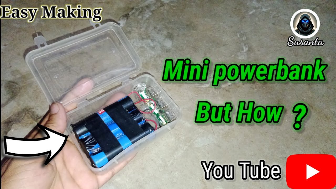 How make to mini power bank 🔋// How make to mini Rechargeablpowerbank# ...