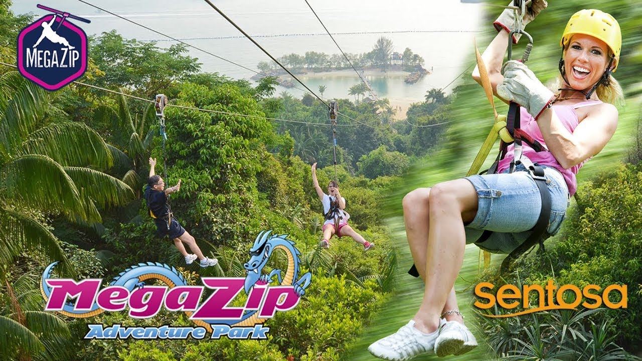 Megazip Sentosa | Megazip Singapore | Zipline Sentosa - YouTube