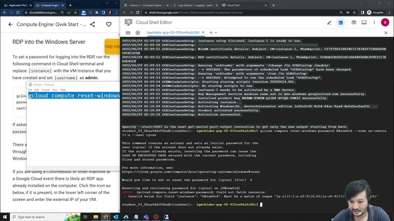 Compute Engine Qwik Start - Windows - YouTube