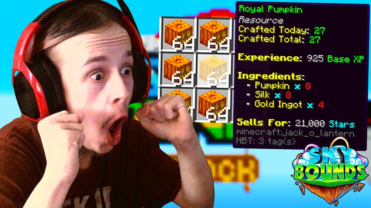 The ULTIMATE Pumpkin Crafting Recipe!! | Skybounds 2 #36 (Minecraft ...