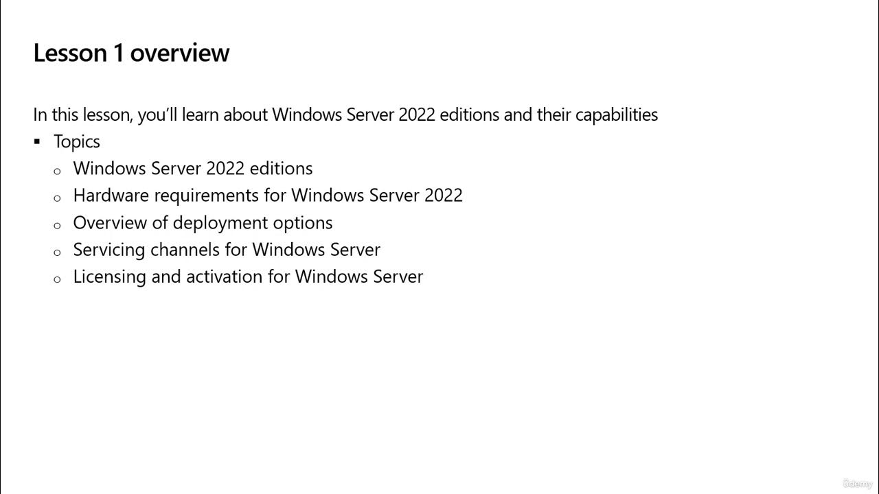 1 - Lesson 1 for Server Course 2022 ( Module1) - YouTube