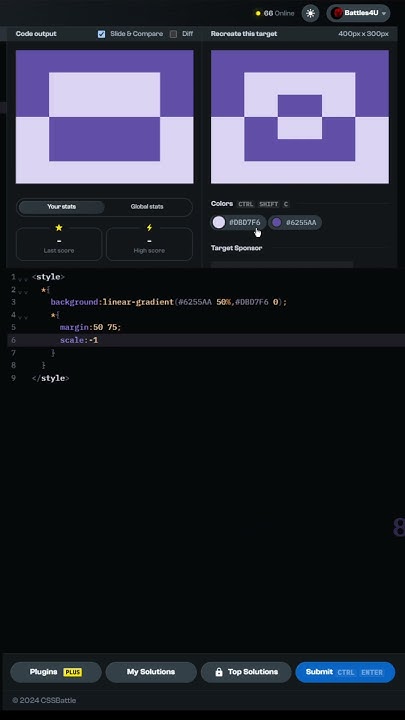 8/12/2024 - CSS battle - Daily Challenge Solution - 100% Match | #html #css #cssbattle - YouTube