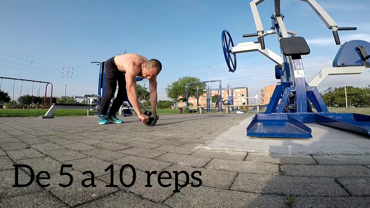 Abdominales con rueda. - YouTube