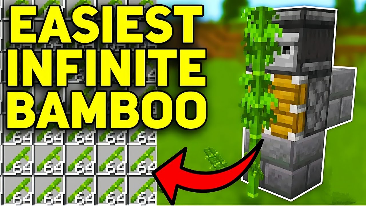 MINECRAFT: EASIEST AFK BAMBOO FARM MinecraftBedrock And Pocket Edition ...