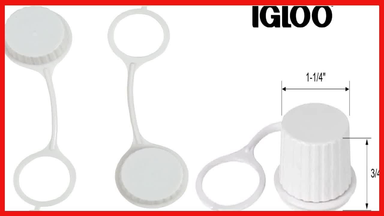 Igloo Cooler Threaded Drain Plug Caps with Plastic Tether 20049 - YouTube