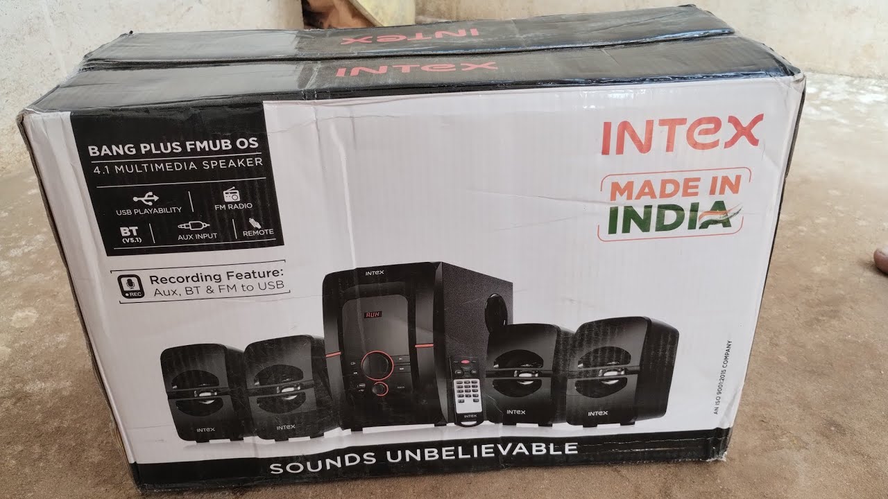 Intex IT BANG PLUS 4.1 HOME THEATRE UNBOXING!BEST SOUND QUALITY AND ...