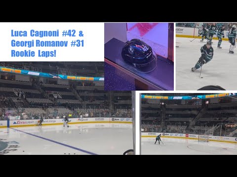 Luca Cagnoni #42 & Georgi Romanov #31 Rookie Laps! Welcome to the NHL ...