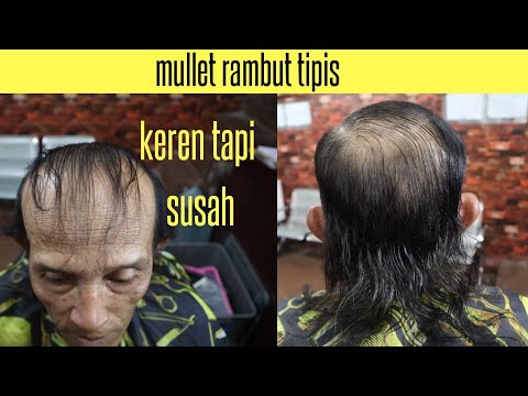 tutorial cukur Mullet rambut tipis - YouTube