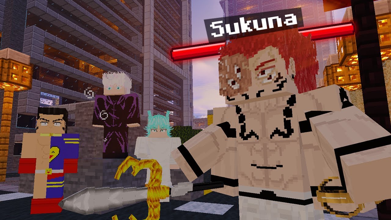 HEIAN Sukuna vs Everyone in Minecraft jujutsu Kaisen Mod Battle - YouTube
