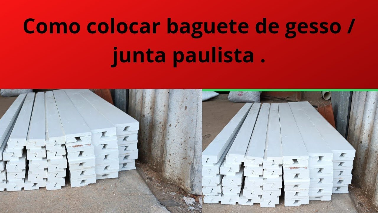 Como colocar baguete de gesso / junta paulista . - YouTube