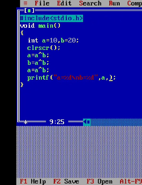 Swap 2 Numbers Without Third Variable And Without Addition And Subtraction Using Bitwise Xor