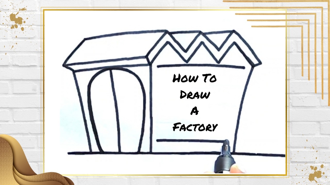 How To Draw A Factory | Factory Drawing Very Easy | Easy Drawing ...