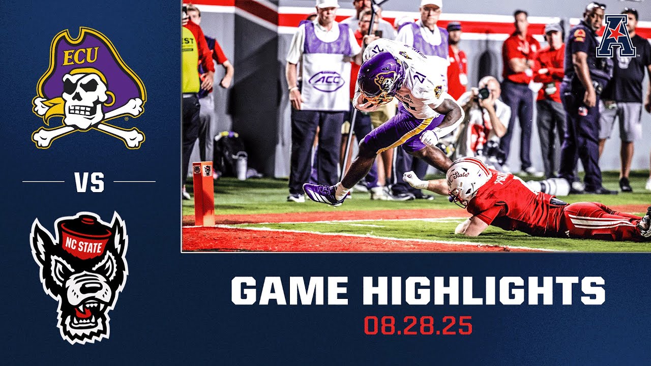 Game Highlights: East Carolina vs. NC State (Aug. 28, 2025) - YouTube