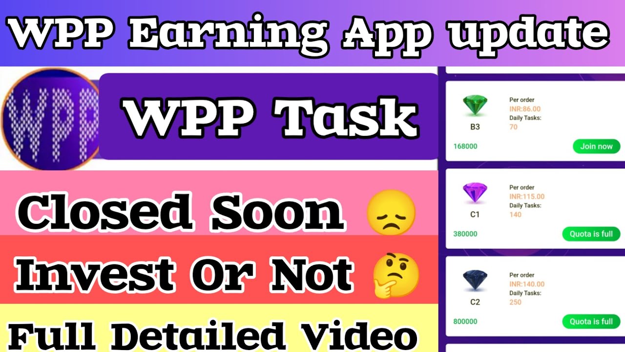 Wpp Earning App | Wpp App Withdraw problem | Full Detailed Video - YouTube