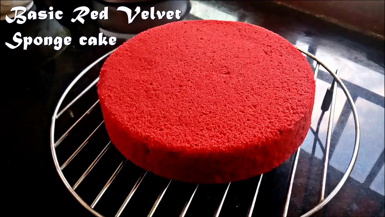 Basic Red Velvet Sponge Cake Recipe | Easy & Simple Basic Sponge Cake ...