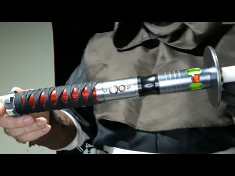 Custom katana style Neopixel lightsaber w/ wrap & tsuba. Outer Rim ...
