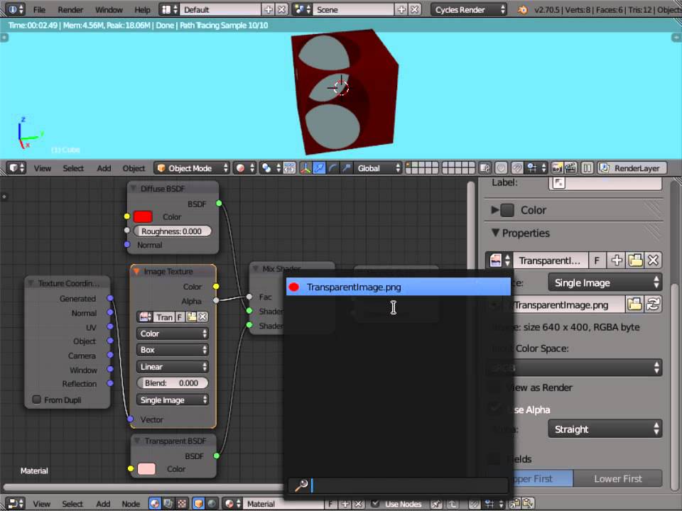 Blender Cycles Image Datablock Use Alpha Option - YouTube
