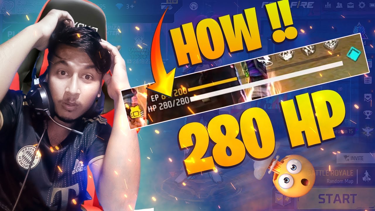 How To Get 280 HP In Free Fire || 100% Working Trick - Garena Free fire ...