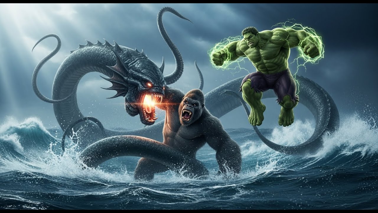 TITANS UNITE! King Kong - Hulk vs Leviathan | Epic Ocean Battle | Deep ...