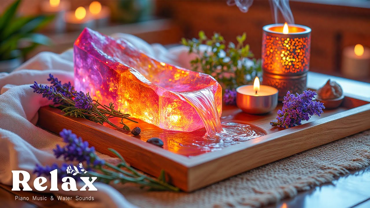 Healing Crystal Waves Gentle Piano & Water Ambience for Anxiety & Deep ...