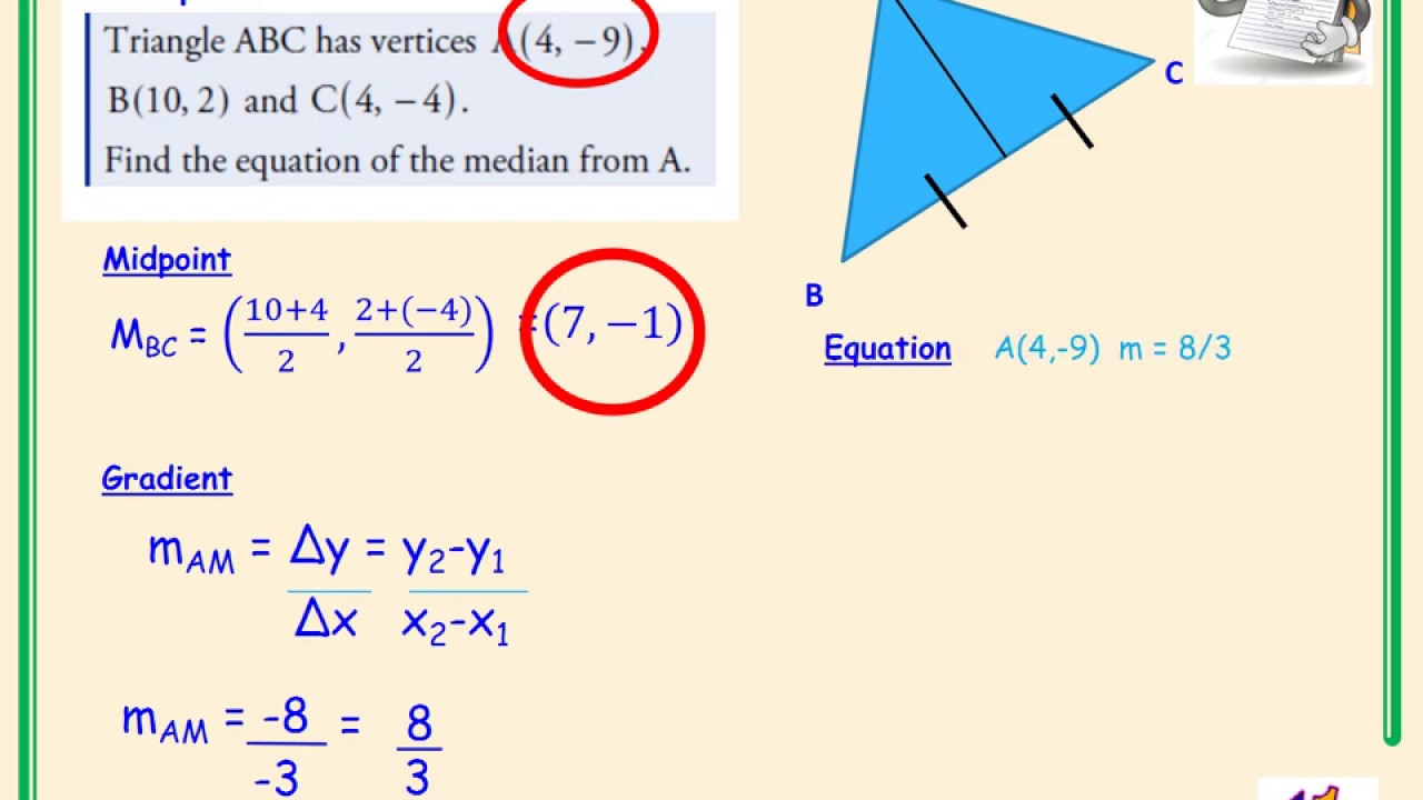 Higher Mathematics Straight Line Video 7 - Median - YouTube