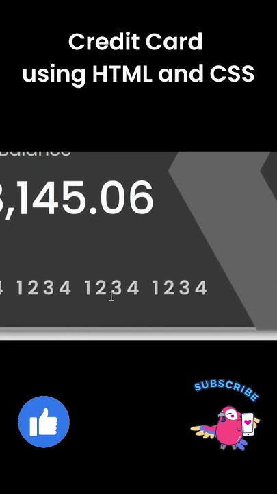 HTML CSS Credit Card UI Design 2 | #shorts #short #shortvideo #shortsviral #viral - YouTube